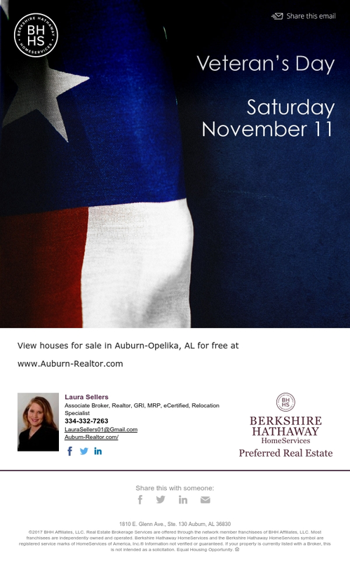 Veterans Day | REALTOR® Laura Sellers, Auburn, AL