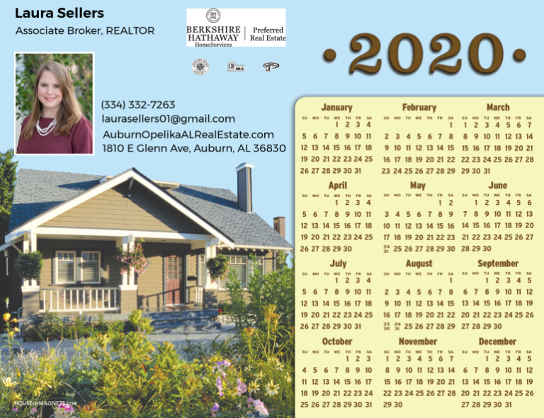 2020 Real Estate Calendar | REALTOR® Laura Sellers, Auburn, AL